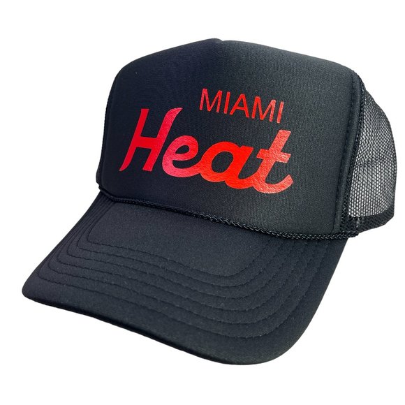 OTTO | Accessories | New Vintage Miami Heat Black Red Script Mesh ...